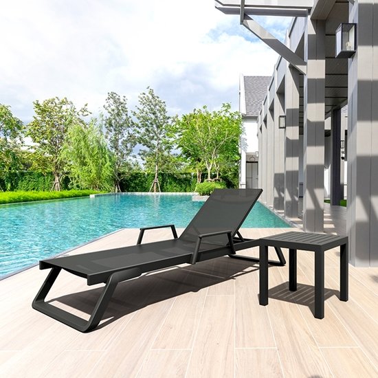 SUPER TROPIC white/white - Ξαπλωστρα ΜΕ ΠΛΑΙΝΑ ΜΠΡΑΤΣΑ απο Αλουμινιο ...